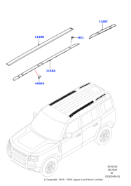 LR131664 - Land Rover Finisher - Roof | Jaguar Land Rover Classic Parts