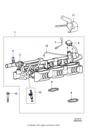 XR843536 - Jaguar Inlet manifold gasket | Jaguar Land Rover Classic Parts