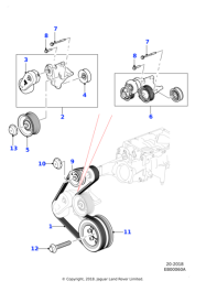 AJ813574 - Jaguar Drive belt tensioner | Jaguar Land Rover Classic Parts