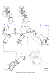 AJ89664 - Jaguar Outlet pipe | Jaguar Land Rover Classic Parts