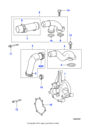 XR85353 - Jaguar Water outlet seal | Jaguar Land Rover Classic Parts