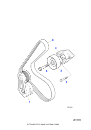 C2C37057 - Jaguar Drive belt tensioner | Jaguar Land Rover Classic Parts