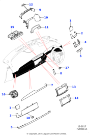 T2H30042 - Jaguar Facia vent | Jaguar Land Rover Classic Parts