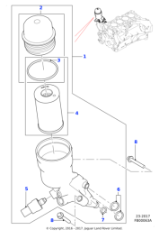 JDE37128 - Jaguar Oil filter | Jaguar Land Rover Classic Parts