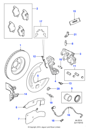 C2D31788 - Jaguar Brake pad kit | Jaguar Land Rover Classic Parts