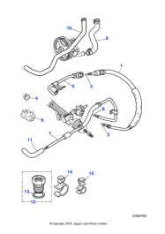 XR833363 - Jaguar Power steering pipe | Jaguar Land Rover Classic Parts