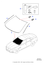 C2D12748 - Jaguar Windscreen finisher | Jaguar Land Rover Classic Parts