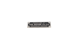 Land Rover Series 1 Rover Plate | Jaguar Land Rover Classic Parts ...