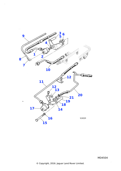 EAC9987 - Jaguar Fuel feed pipe | Jaguar Land Rover Classic Parts