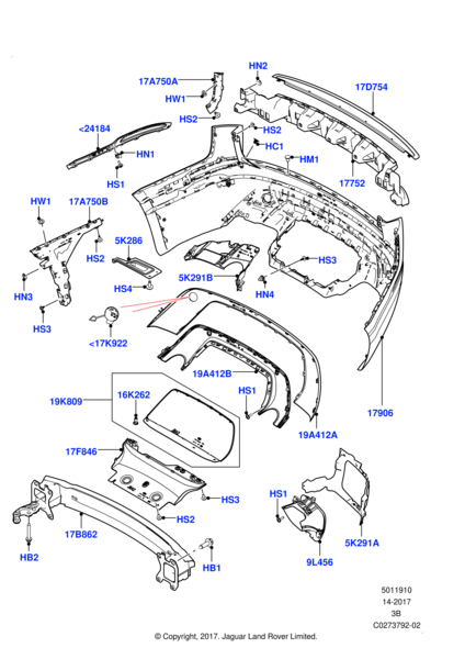 LR093596 - Land Rover Insert | Jaguar Land Rover Classic Parts