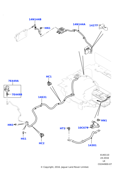 LR073329 - Land Rover Cable - Battery To Earth | Jaguar Land Rover ...