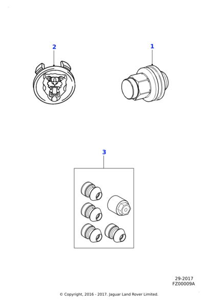 C2D54171 - Jaguar Wheel nut kit | Jaguar Land Rover Classic Parts
