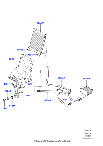 LR015152 - Land Rover Oil Cooler | Jaguar Land Rover Classic Parts
