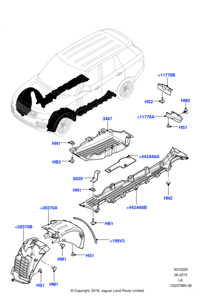 LR146223 - Land Rover Shield - Splash - Wheelhouse | Jaguar Land Rover ...