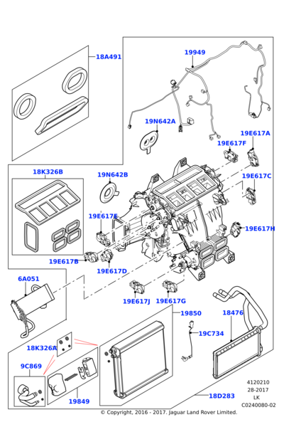 LR036378 - Land Rover Valve - Air Conditioner Control | Jaguar Land ...