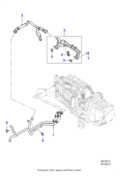 C2D5710 - Jaguar Heater hose | Jaguar Land Rover Classic Parts