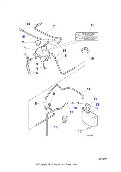 MJD4400BA - Jaguar Coolant reservoir | Jaguar Land Rover Classic Parts