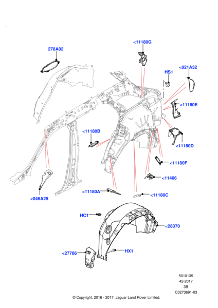 LR137568 - Land Rover Shield - Splash - Wheelhouse | Jaguar Land Rover ...