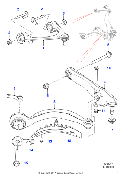 T2H37563 - Jaguar Wishbone arm | Jaguar Land Rover Classic Parts