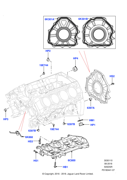 LR037954 - Land Rover Retainer And Seal - Crankshaft | Jaguar Land ...