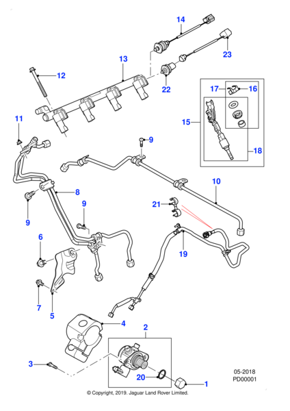 AJ814046 - Jaguar Fuel pipe | Jaguar Land Rover Classic Parts