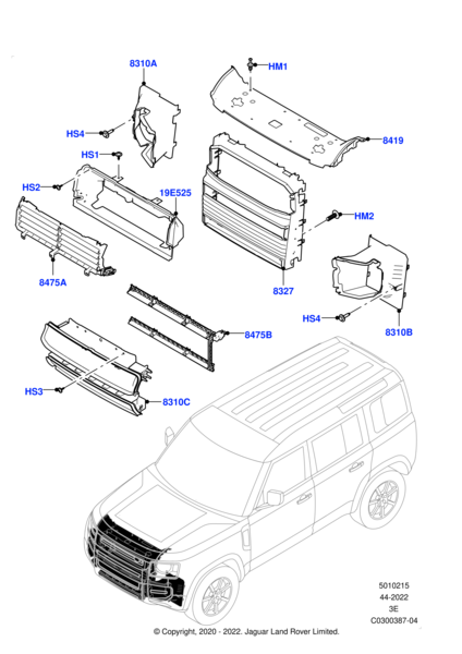 LR130007 - Land Rover Deflector - Air | Jaguar Land Rover Classic Parts