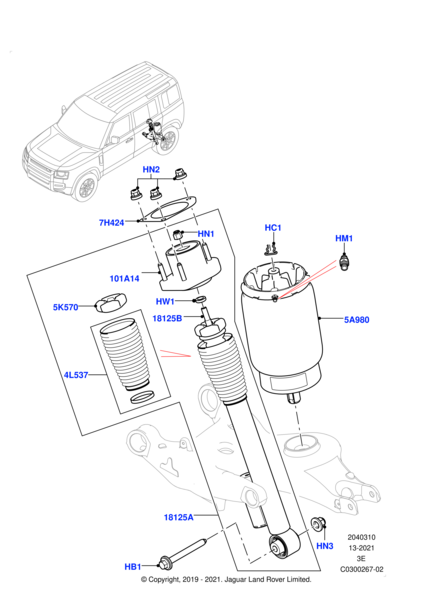 LR140076 - Land Rover Shock Absorber | Jaguar Land Rover Classic Parts