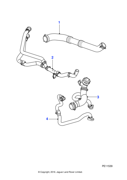 C2P24831 - Jaguar Coolant return hose | Jaguar Land Rover Classic Parts