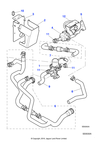 MNC6733AE - Jaguar Heater hose | Jaguar Land Rover Classic Parts