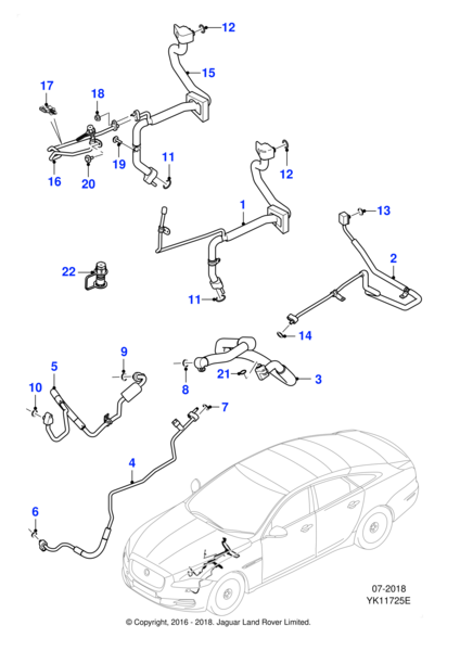 C2D26088 - Jaguar Air conditioning hose | Jaguar Land Rover Classic Parts