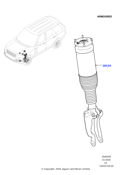 LR057700 - Land Rover Shock Absorber | Jaguar Land Rover Classic Parts