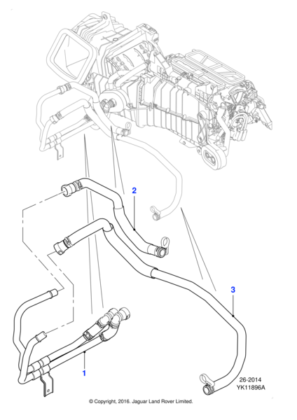 C2Z27293 - Jaguar Heater hose | Jaguar Land Rover Classic Parts
