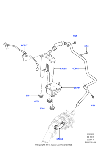 LR013532 - Land Rover Reservoir | Jaguar Land Rover Classic Parts