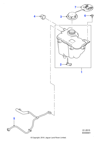 T2H19682 - Jaguar Expansion tank | Jaguar Land Rover Classic Parts