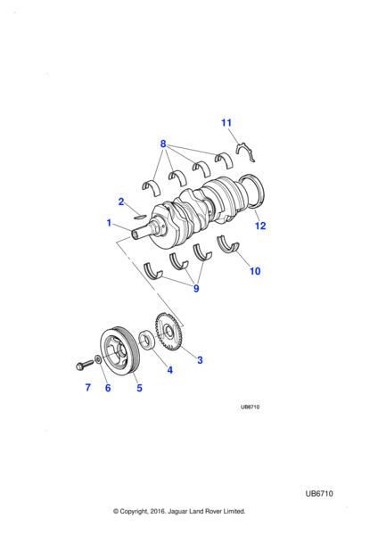 XR854185 - Jaguar Crankshaft damper | Jaguar Land Rover Classic Parts
