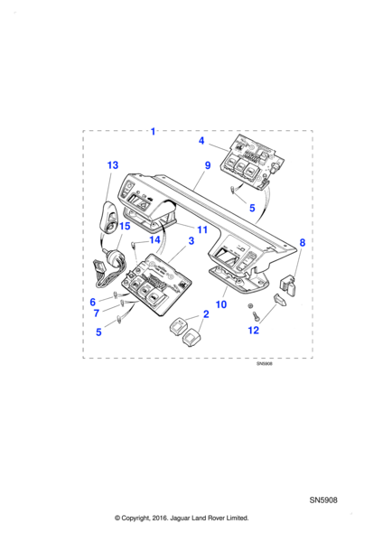 LNA6017AB - Jaguar Lighting switch module | Jaguar Land Rover Classic Parts