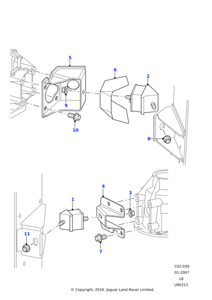 KQB500550 - Land Rover Mounting-gearbox | Jaguar Land Rover Classic Parts