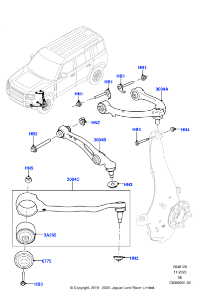 LR130403 - Land Rover Arm - Front Suspension | Jaguar Land Rover ...
