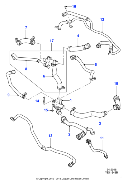 C2D6361 - Jaguar Hose | Jaguar Land Rover Classic Parts