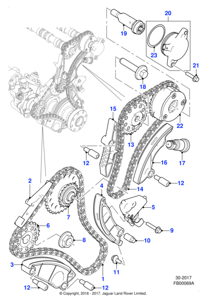 JDE40723 - Jaguar Timing chain tensioner | Jaguar Land Rover Classic Parts