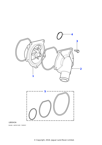 ERR7047 - Land Rover Cover-coolant pump | Jaguar Land Rover Classic Parts