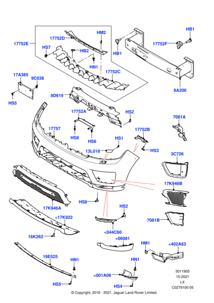 LR137782 - Land Rover Bracket - Bumper Mounting | Jaguar Land Rover ...