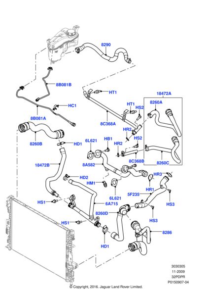 LR000931 - Land Rover Hose | Jaguar Land Rover Classic Parts