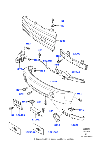DPL000103 - Land Rover Bracket - Bumper Mounting | Jaguar Land Rover ...
