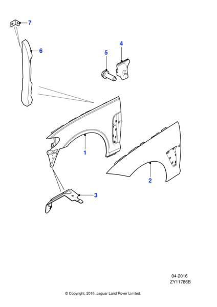 C2Z16959 - Jaguar Fender panel | Jaguar Land Rover Classic Parts