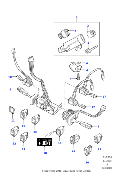 STC439 - Land Rover Switch-indicator/horn/ headlamp dip | Jaguar Land ...