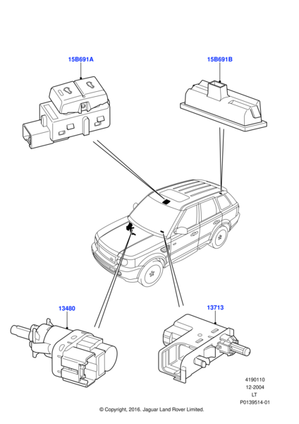 YUZ500020 - Land Rover Switch | Jaguar Land Rover Classic Parts