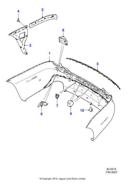 C2D45311LML - Jaguar Bumper - Rear | Jaguar Land Rover Classic Parts
