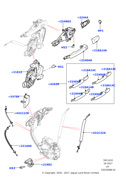 LR048299 - Land Rover Cap - Door Locking Mechanism | Jaguar Land Rover ...