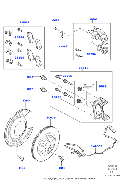 LR079910 - Land Rover Kit - Caliper Brake Pad | Jaguar Land Rover ...